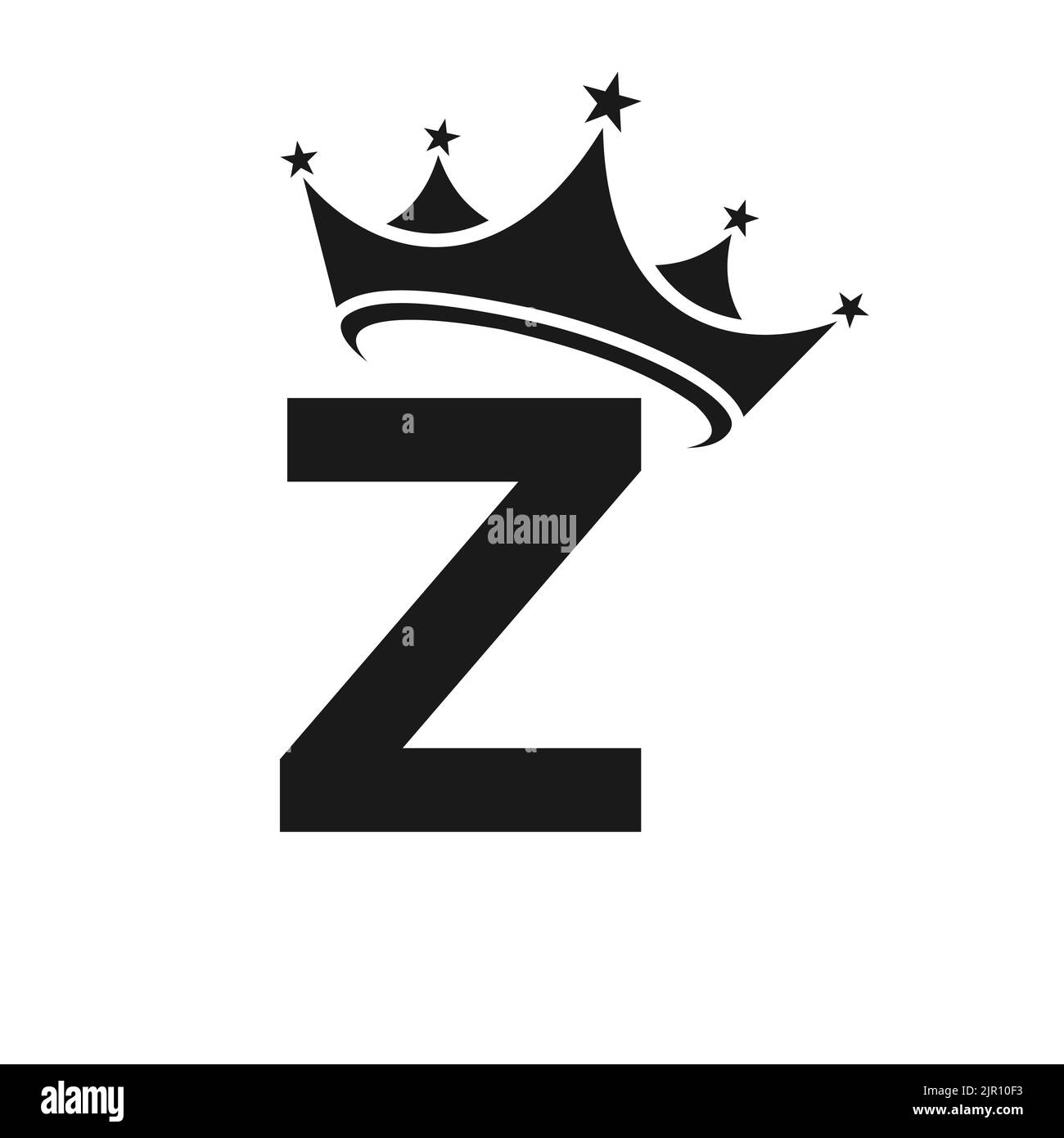 Letter Z Crown Logo. Crown Logo on Letter Z Vector Template for Beauty ...