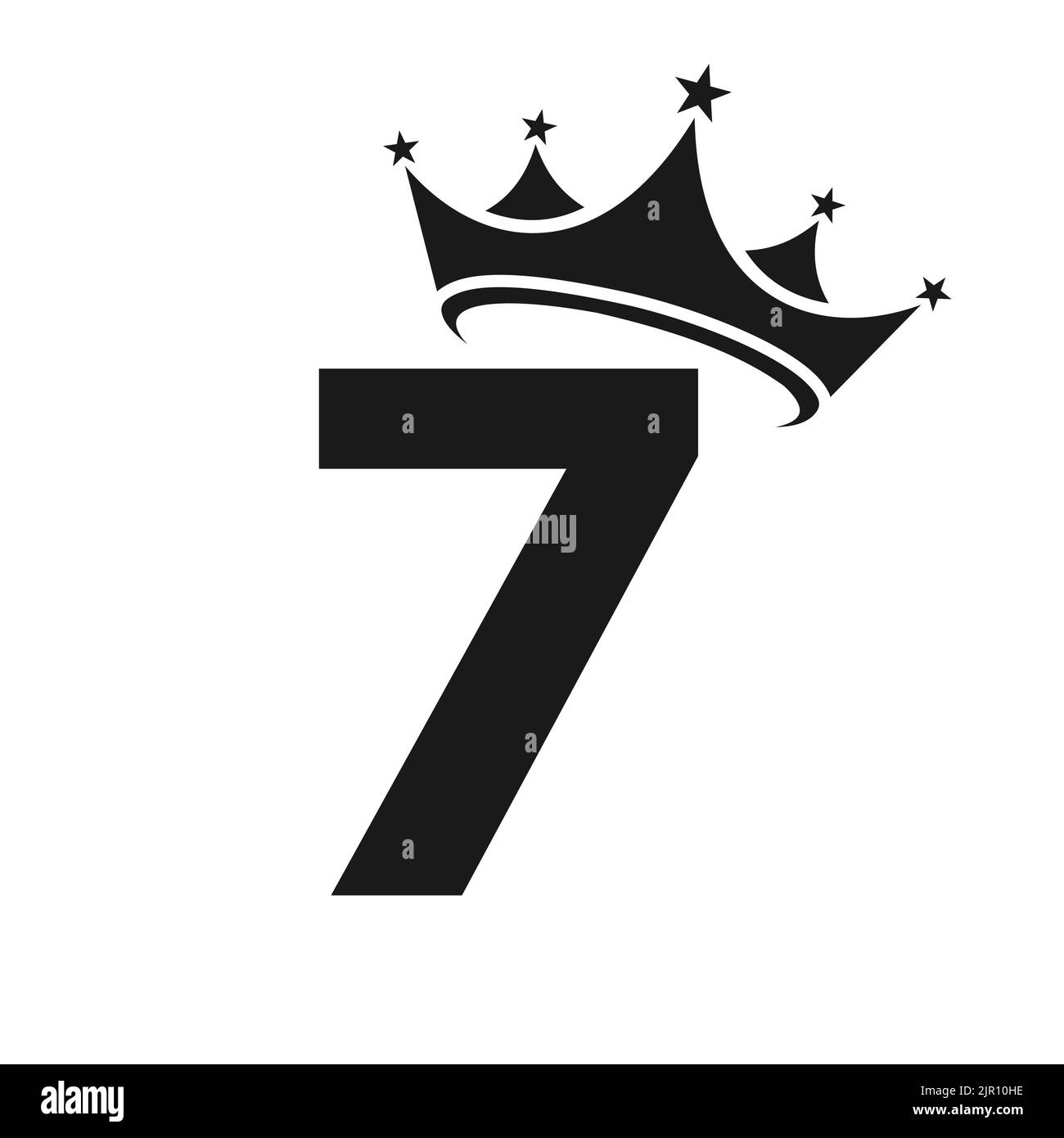 Letter 7 Crown Logo. Crown Logo on Letter 7 Vector Template for Beauty ...
