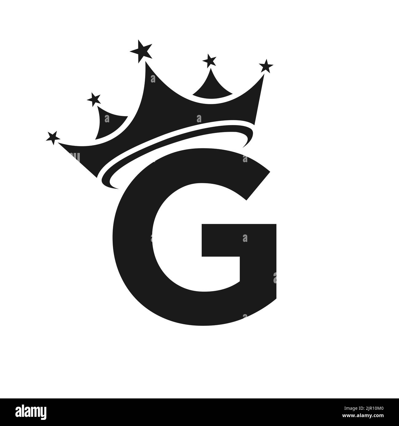 Letter G Crown Logo. Crown Logo on Letter G Vector Template for Beauty ...