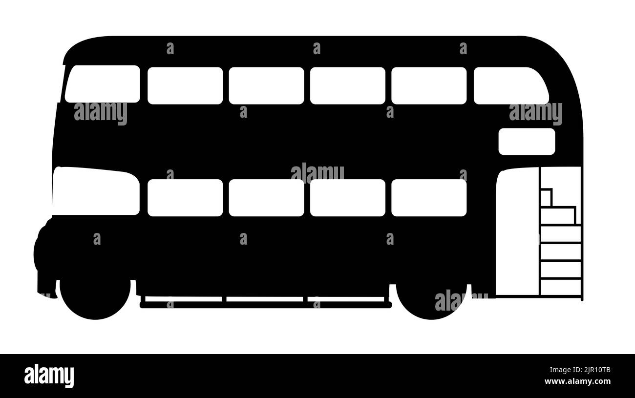 Double Decker Tour Bus Cartoon