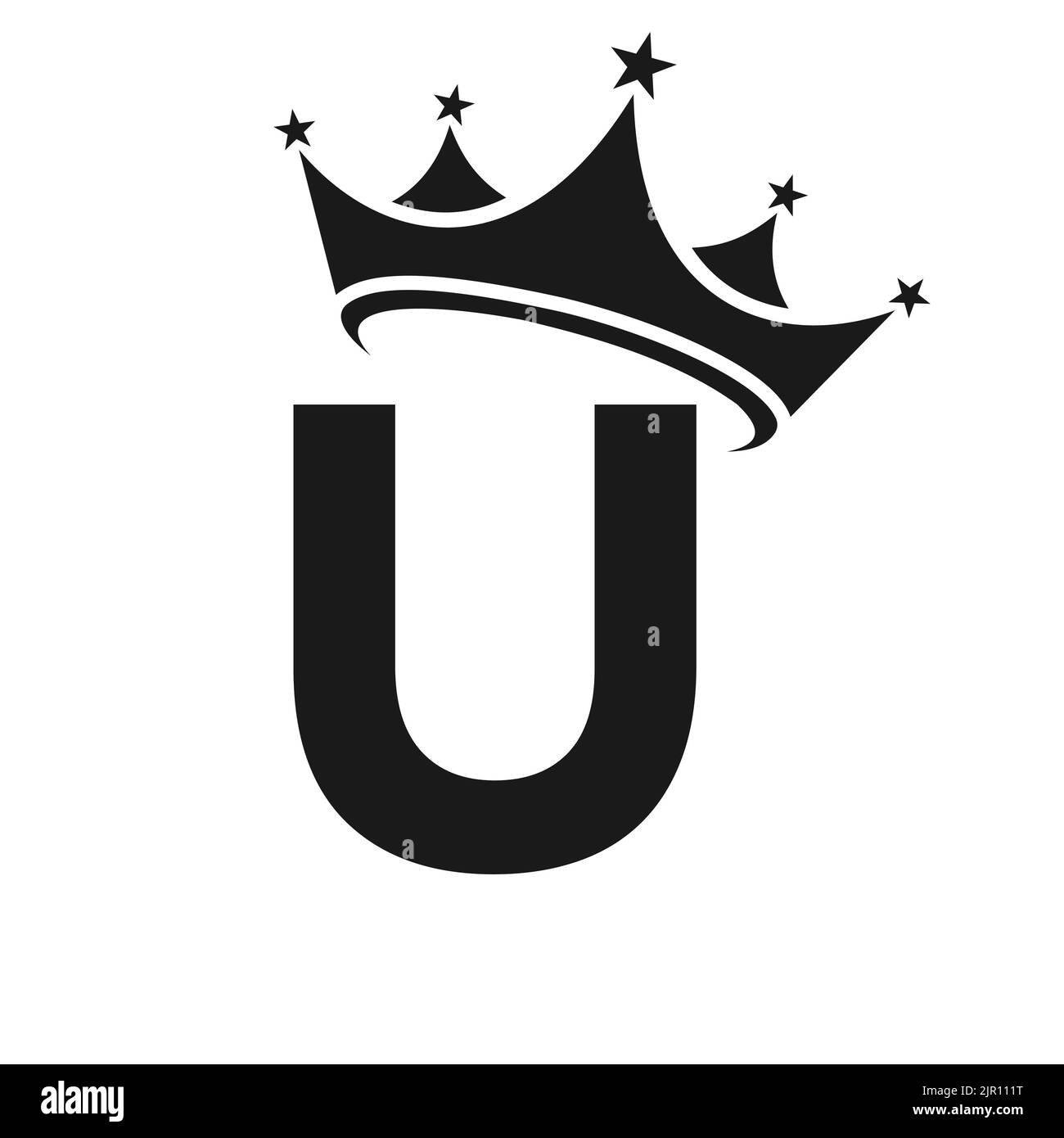 Letter U Crown Logo. Crown Logo on Letter U Vector Template for Beauty ...