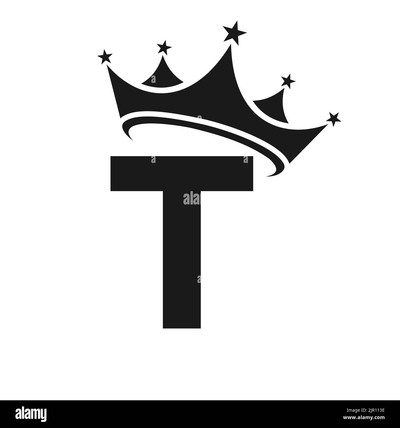 Letter T Crown Logo. Crown Logo on Letter T Vector Template for Beauty ...