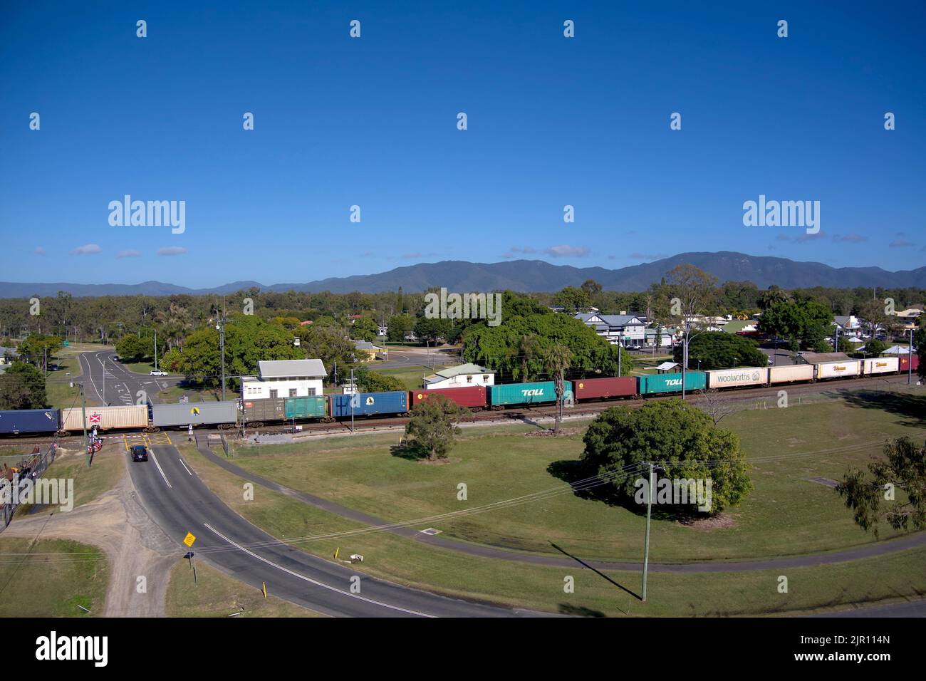 Aerial of Miriam Vale Queensland Australia Stock Photo - Alamy
