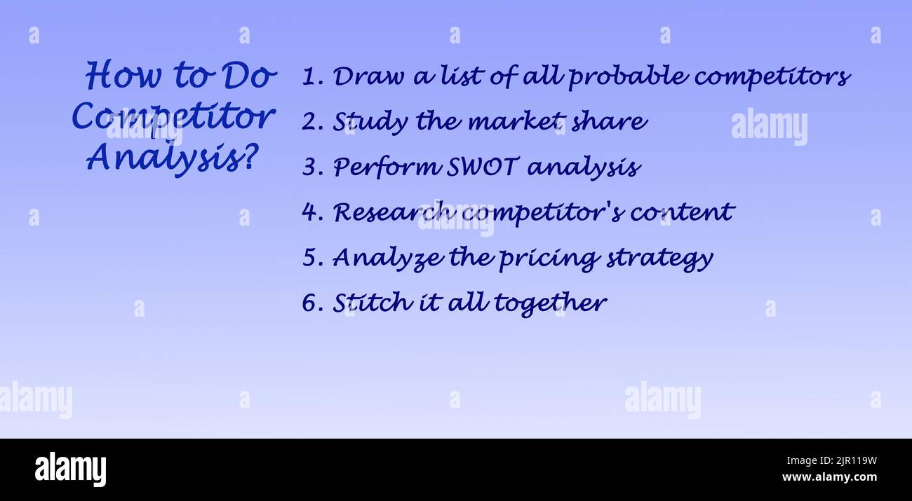 How to Do a Competitor Analysis Stock Photo - Alamy
