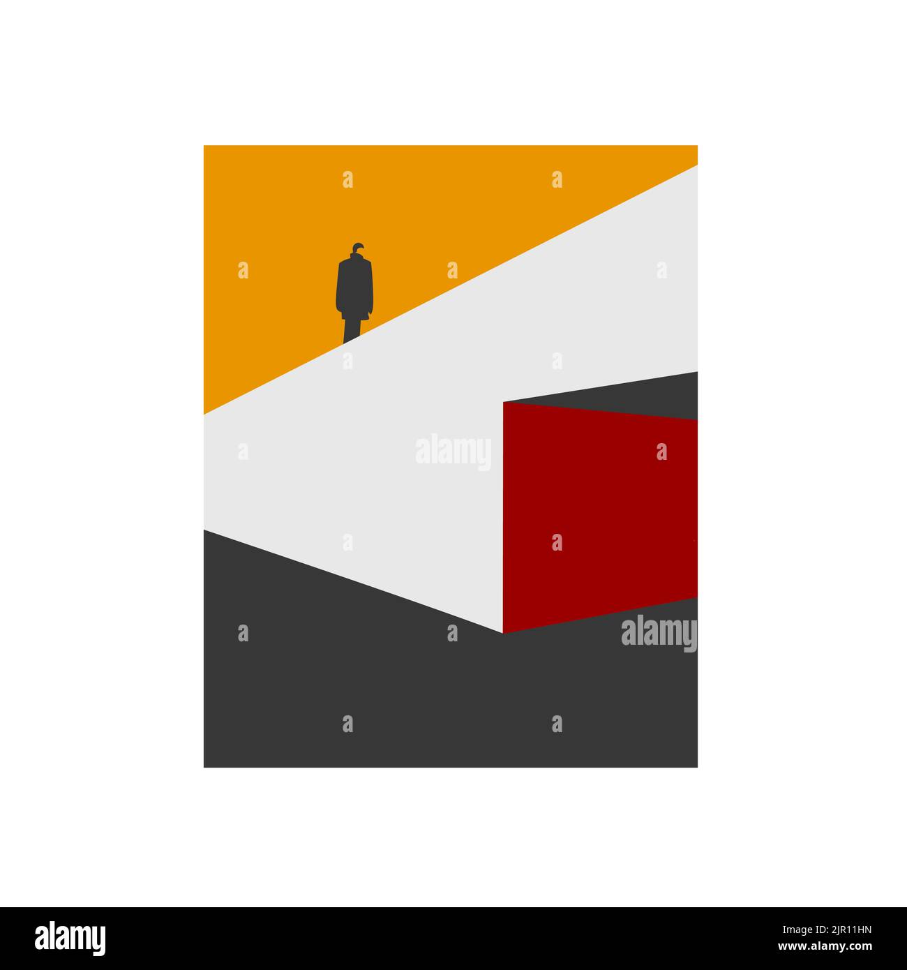 Person standing alone in corner Stock Vector Images - Alamy