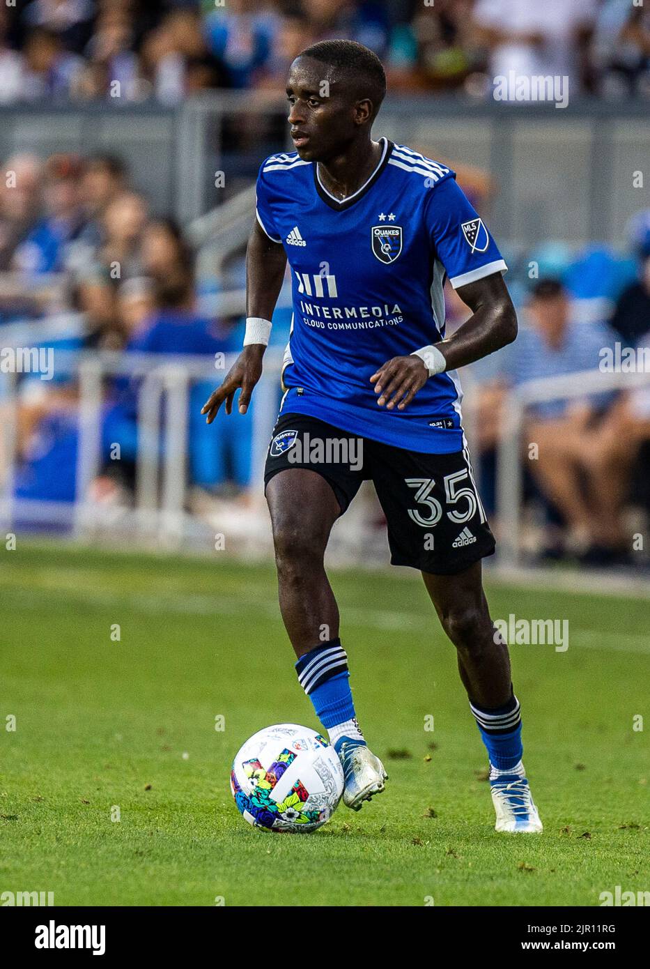 August 20, 2022 San Jose, CA USA San Jose midfielder Jamiro Monteiro ...