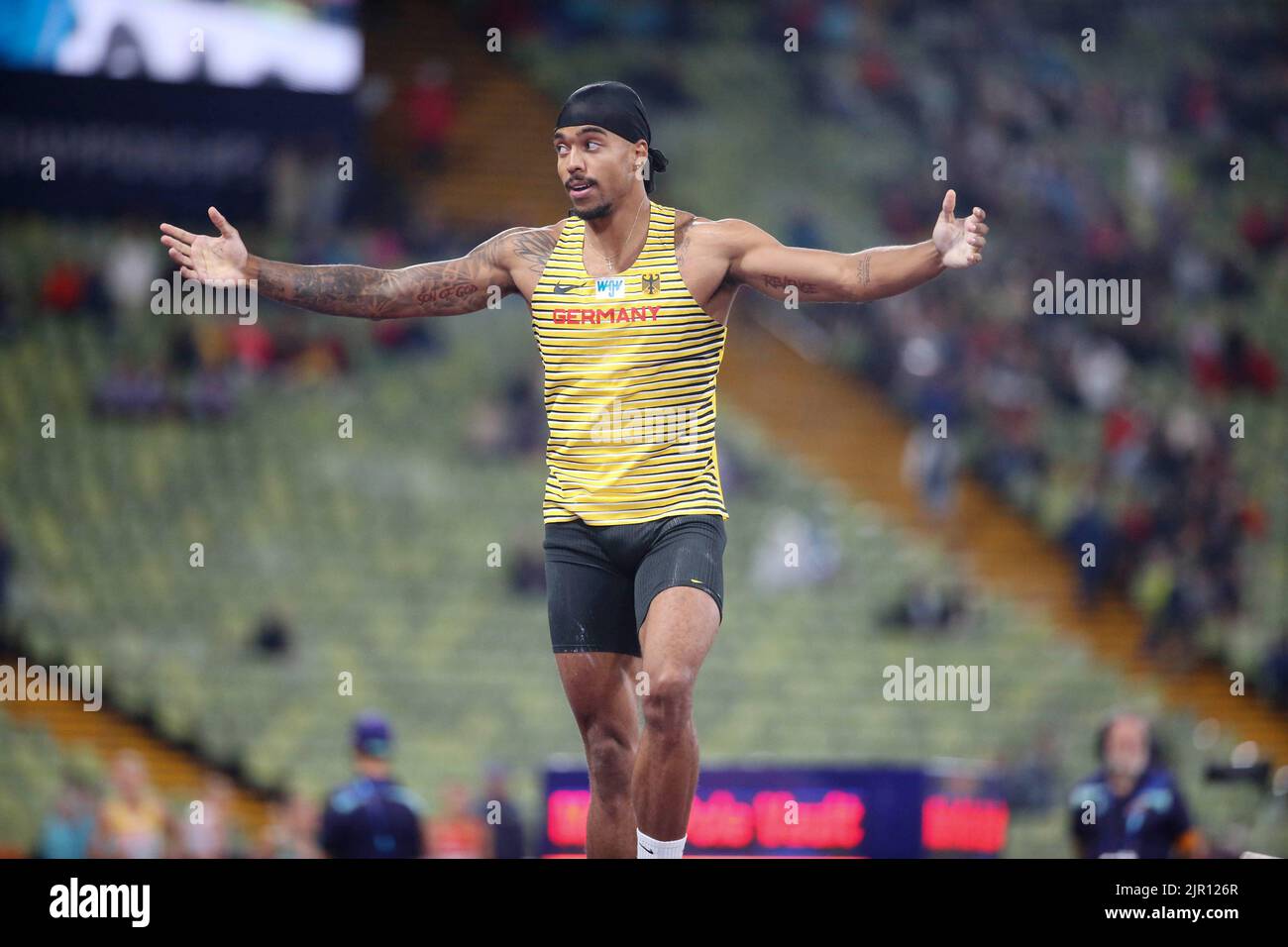 Bo Kanda Lita Baehre of Germany Silver medal during the Athletics, Men ...