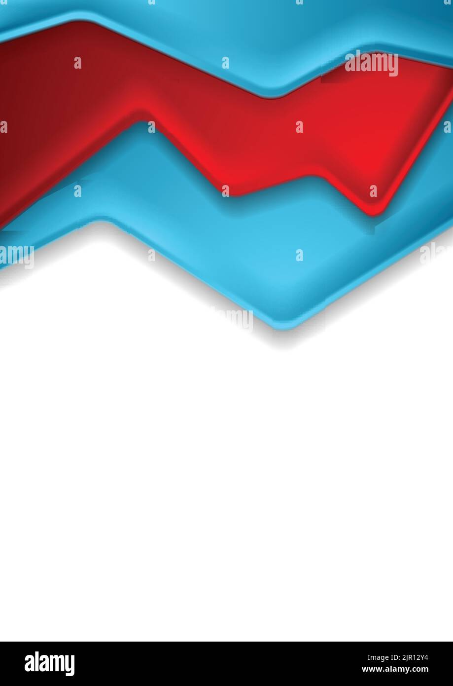 Abstract red and blue corporate contrast background. Vector graphic ...