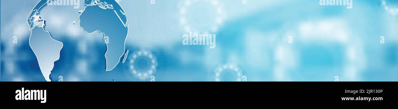 Abstract blue technology modern corporate web header banner. Vector ...