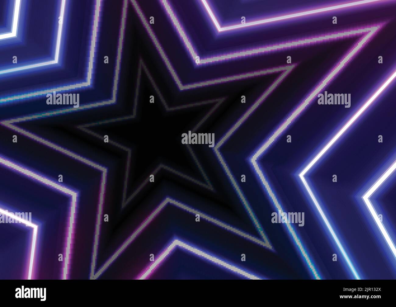 Blue and ultraviolet neon glowing stars abstract background. Vector ...