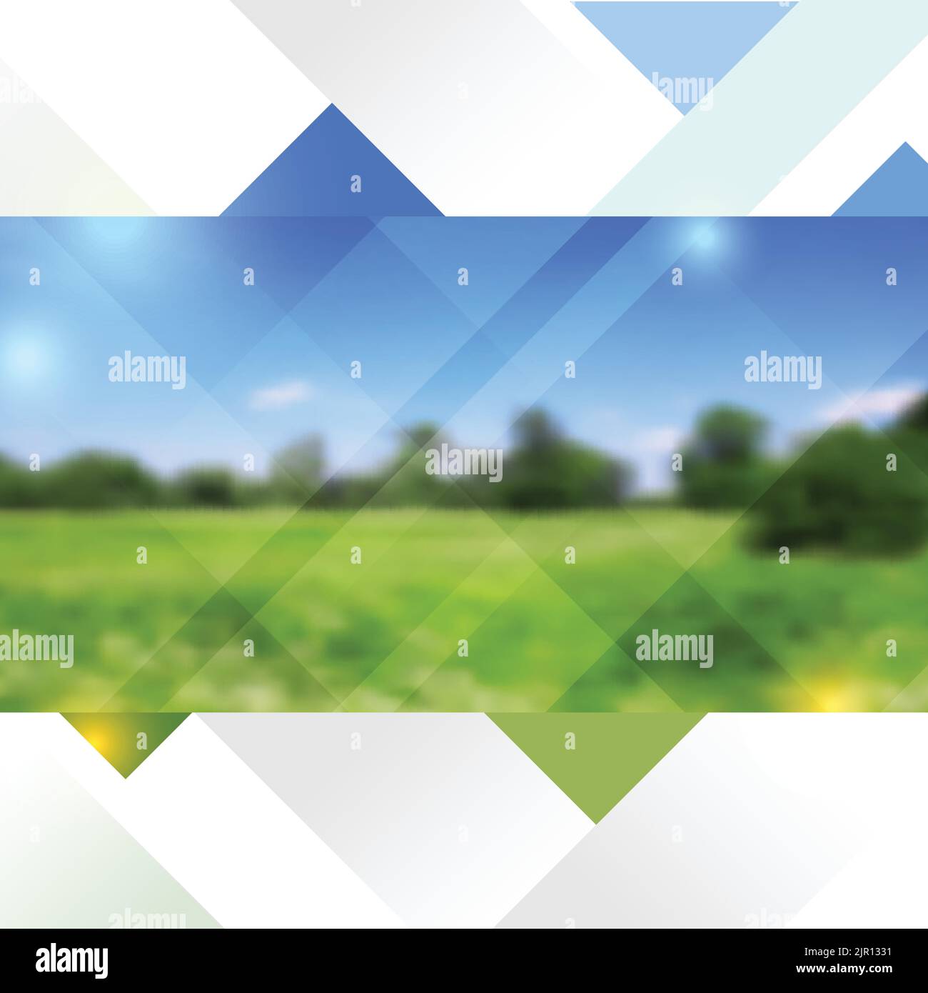 Summer landscape tech abstract geometric background. Modern technology ...