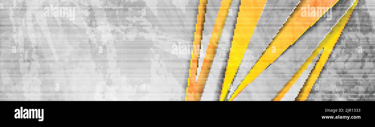 Orange and grey abstract grunge corporate banner header design. Vector ...