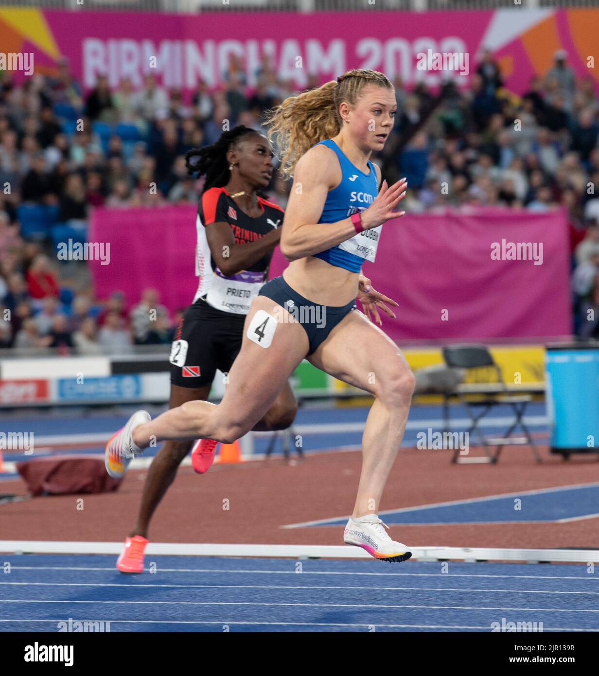 Beth Dobbin of Scotland competing in the women’s 200m semi final at the ...
