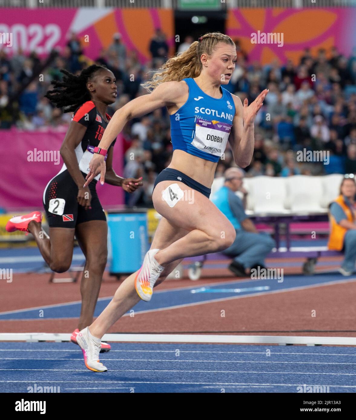 Beth Dobbin of Scotland competing in the women’s 200m semi final at the ...