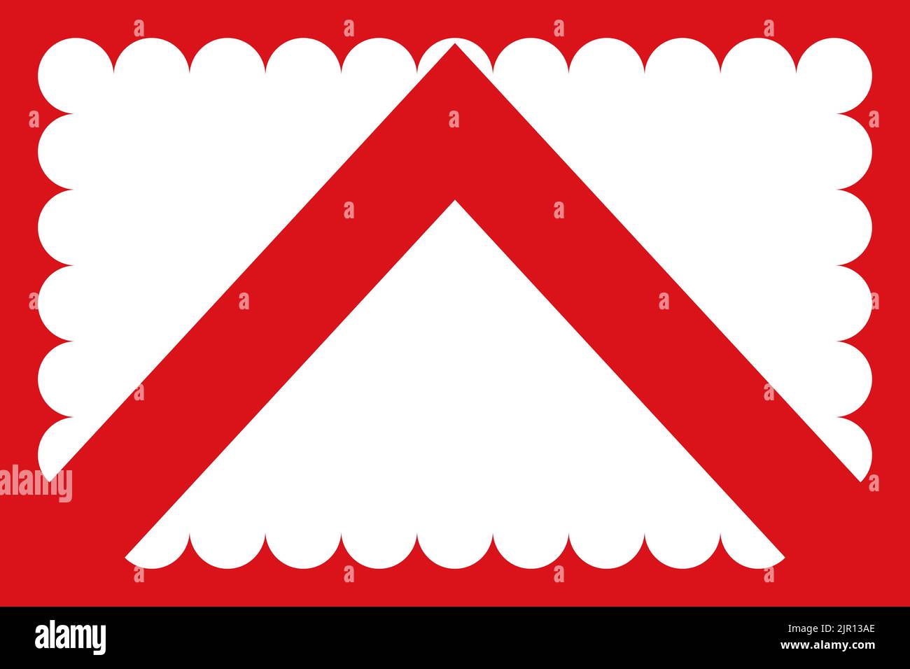 Top view of flag Kortrijk, Belgium. Belgian travel and patriot concept ...