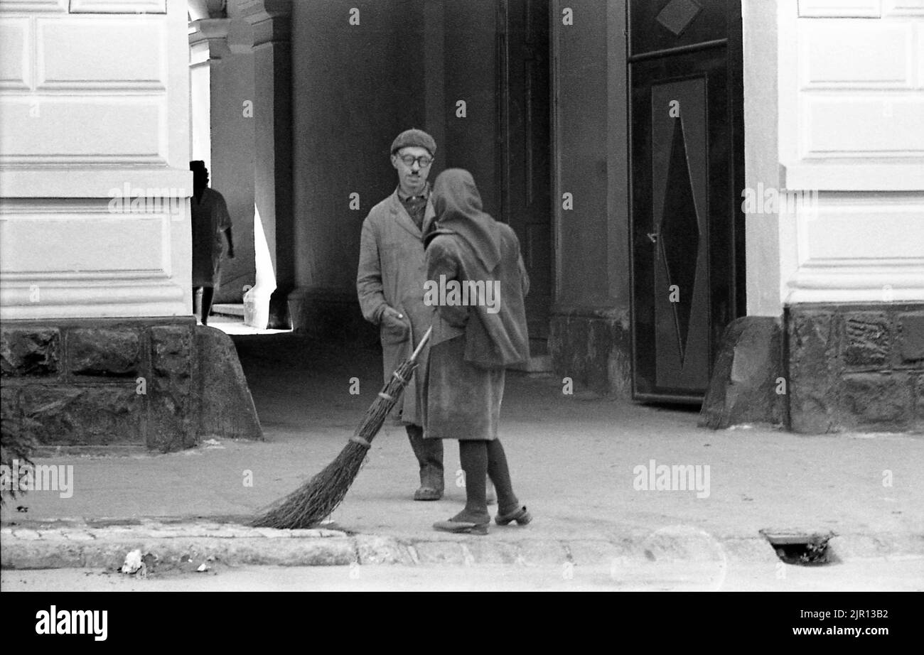 Janitors in Brasov, Romania, 1990 Stock Photo - Alamy
