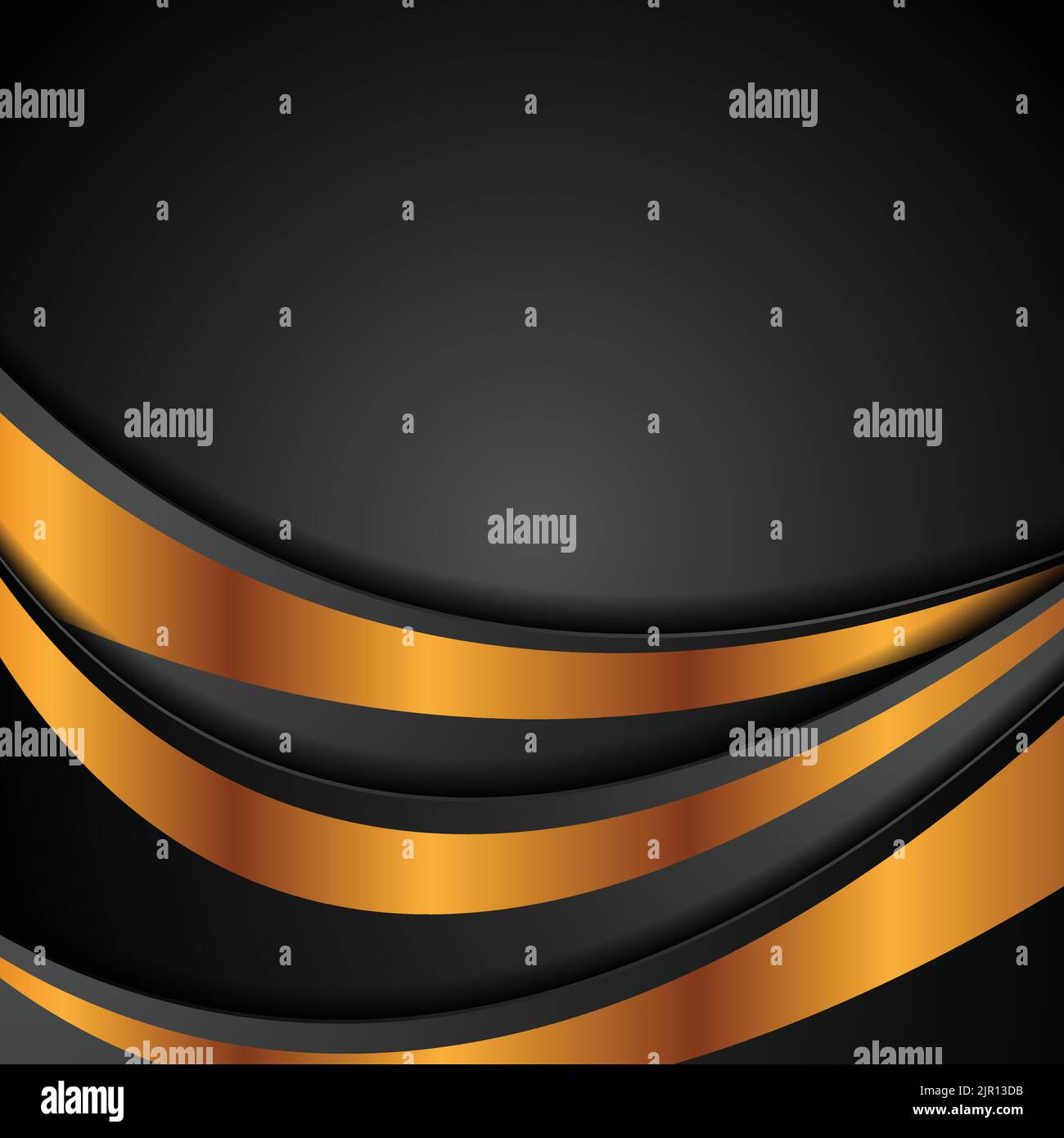 Black and bronze colors abstract corporate wavy design. Vector ...