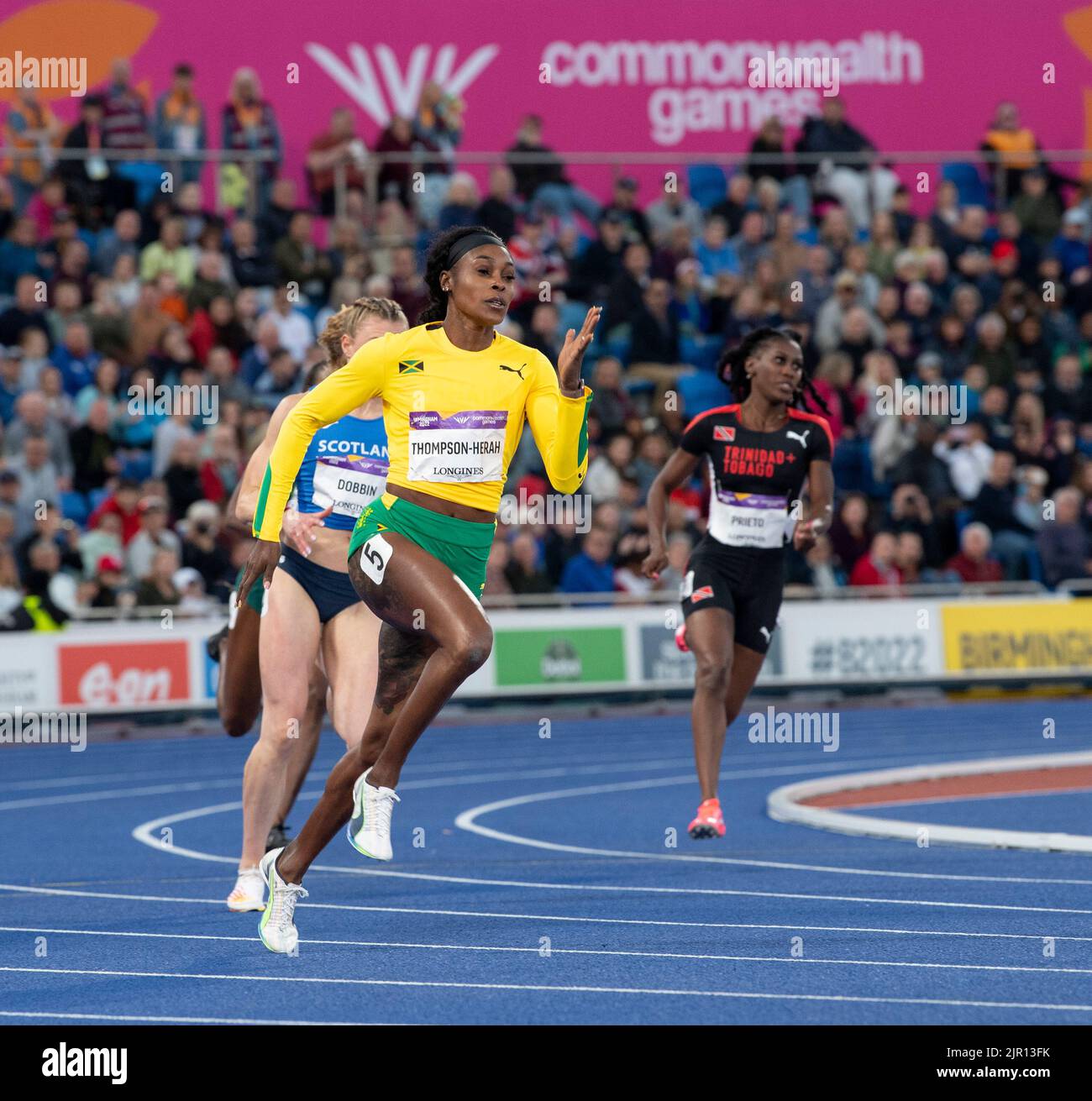 Elaine Thompson-Herah of Jamaica competing in the women’s 200m semi ...