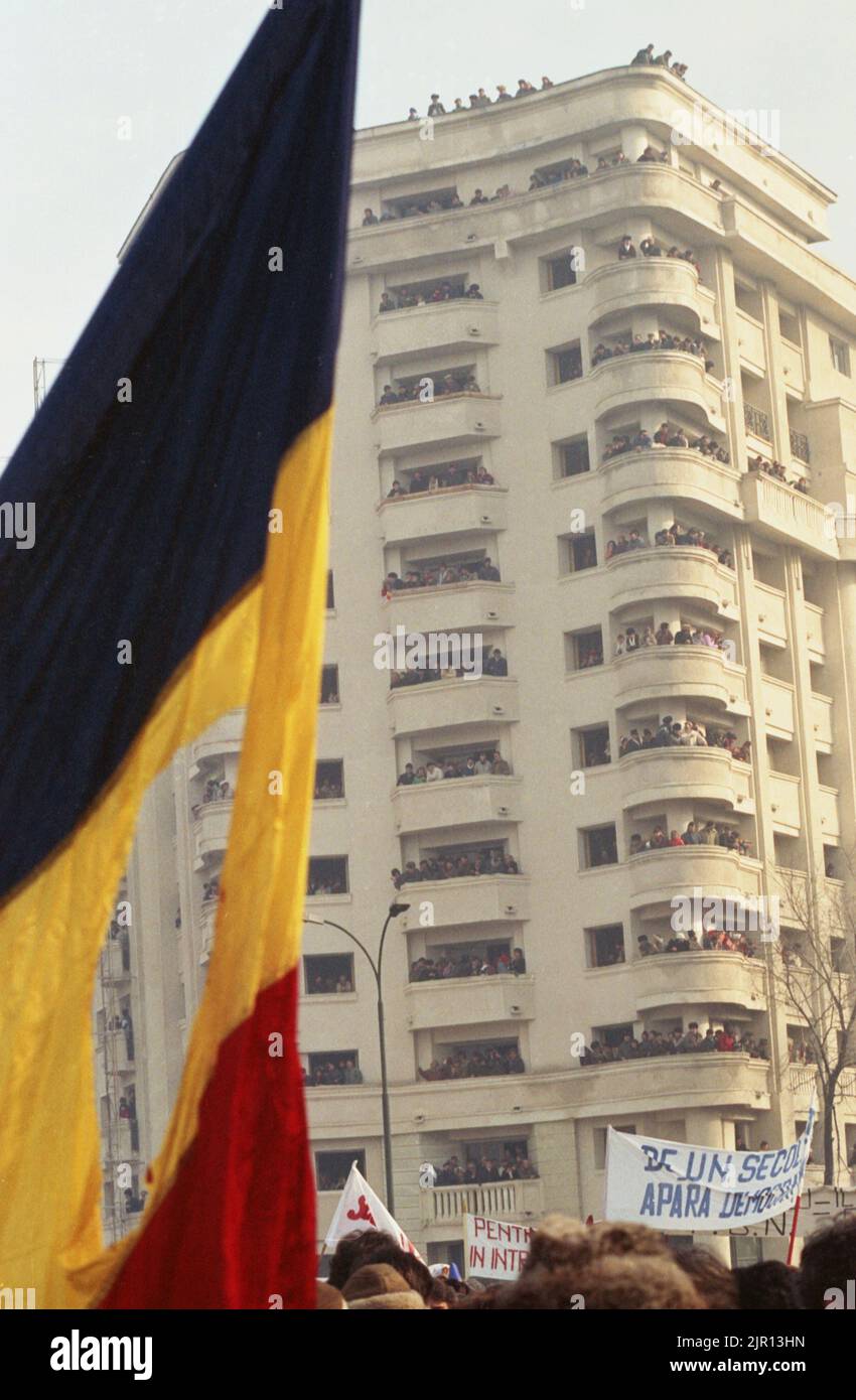 Bucharest, Romania, January 28, 1990. A month after the anti-communist ...