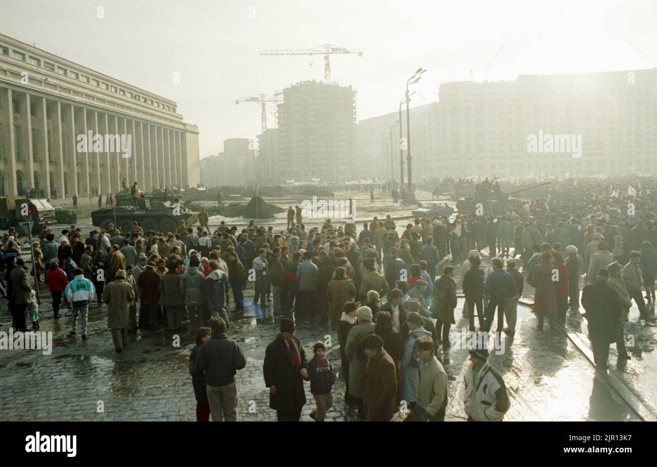 Bucharest, Romania, January 28, 1990. A month after the anti-communist ...