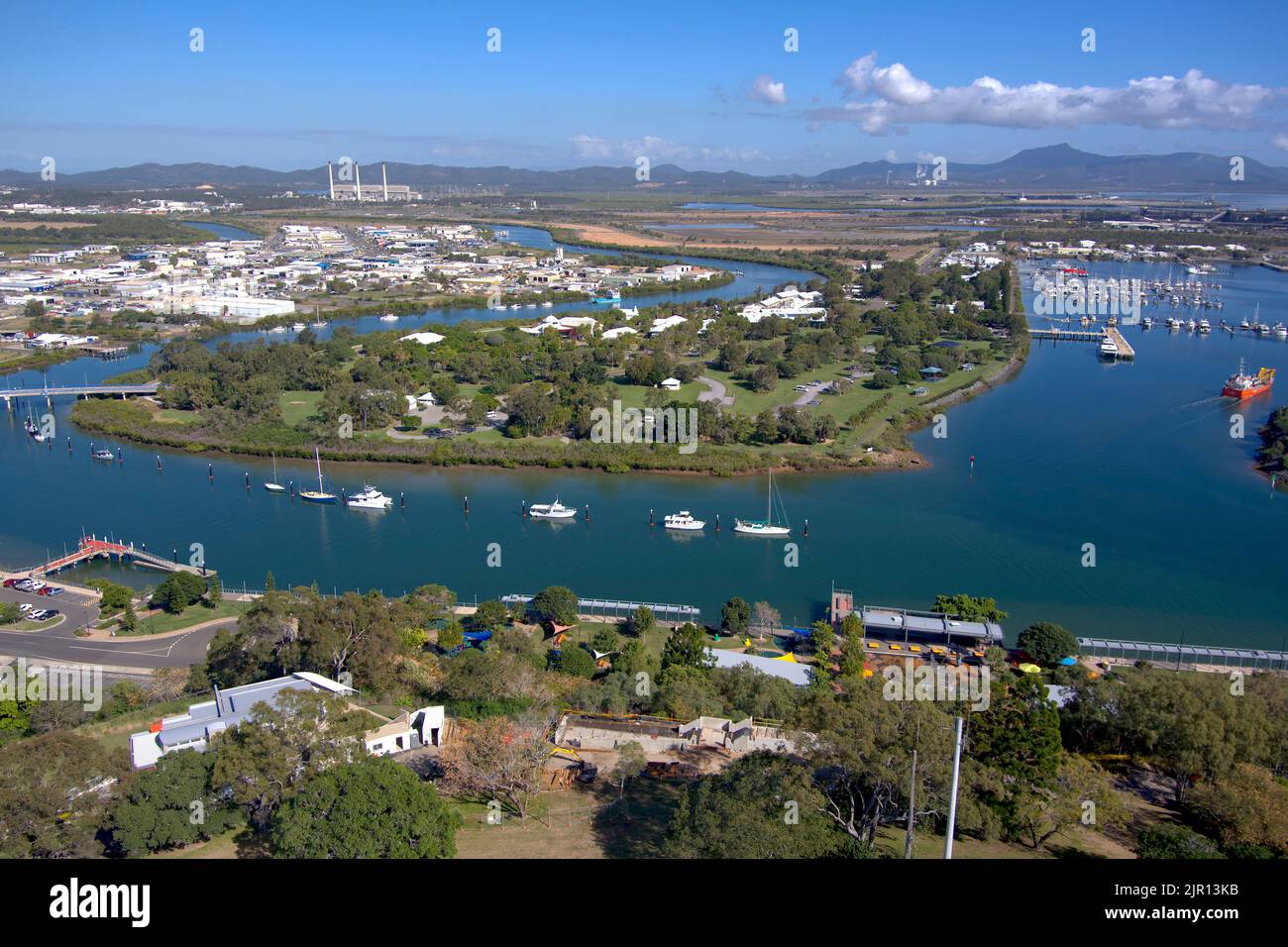 Aerial of Marina at Gladstone Queensland Australia Stock Photo - Alamy