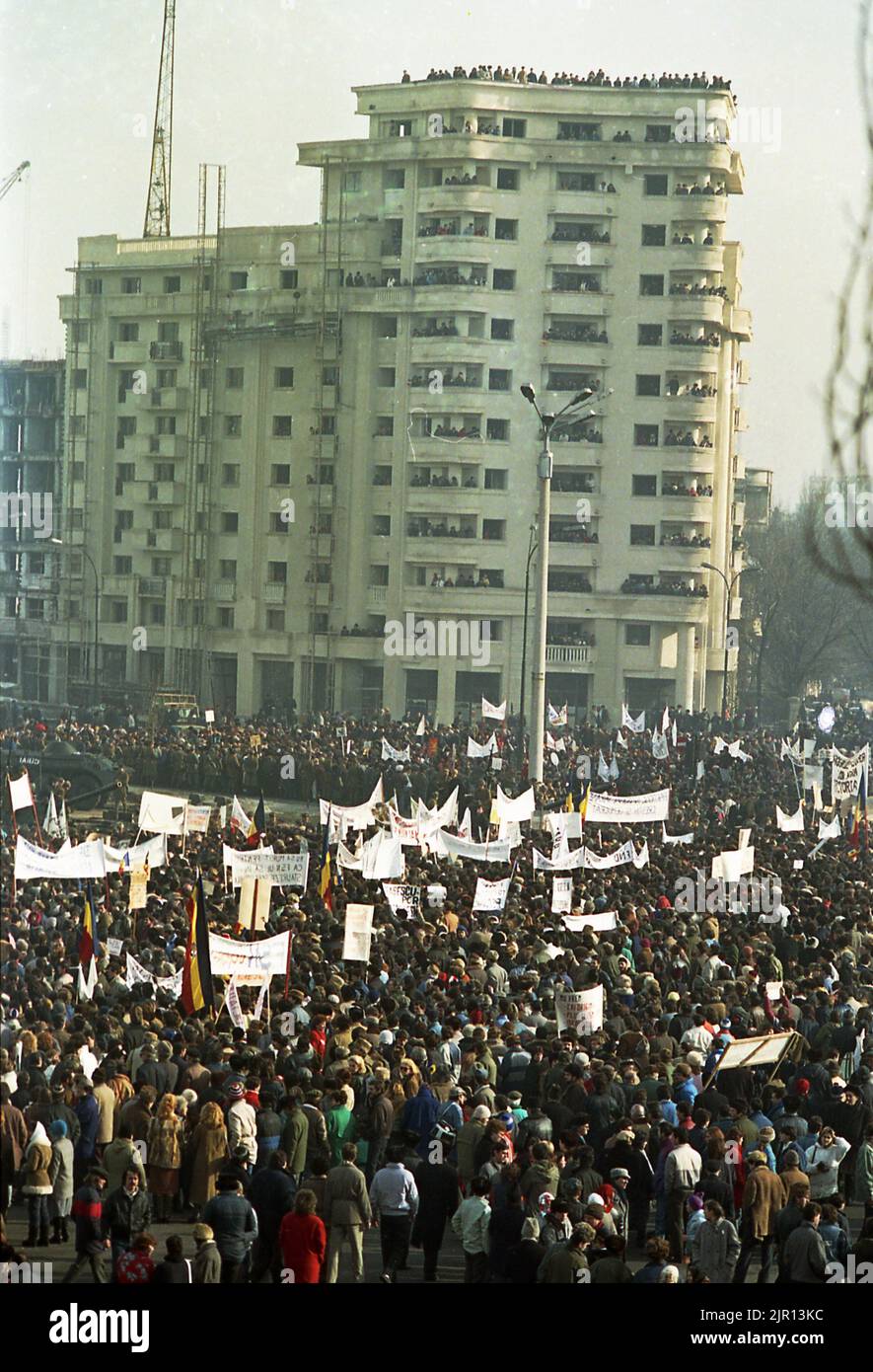 Bucharest, Romania, January 28, 1990. A month after the anti-communist ...