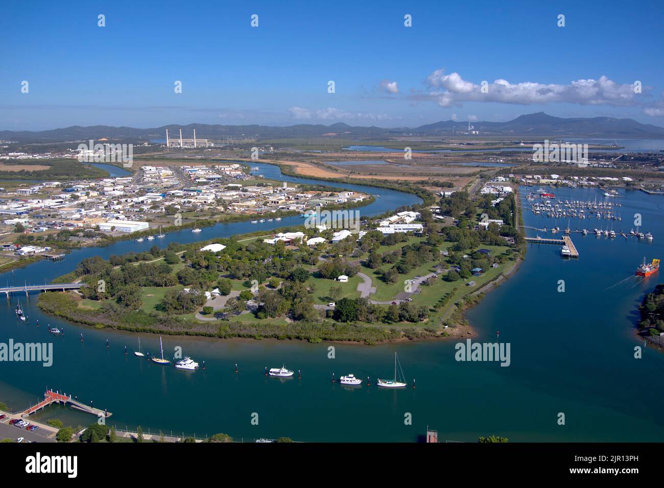 Aerial of Marina at Gladstone Queensland Australia Stock Photo - Alamy