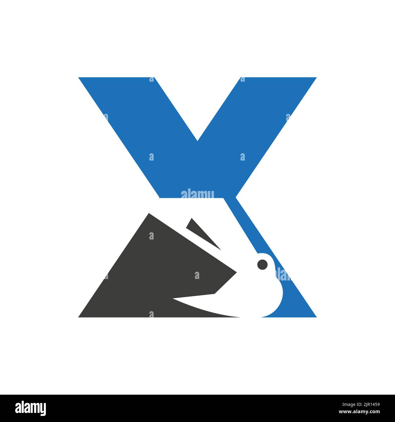 Letter X Construction Logo Combined with Construction Crane Symbol ...
