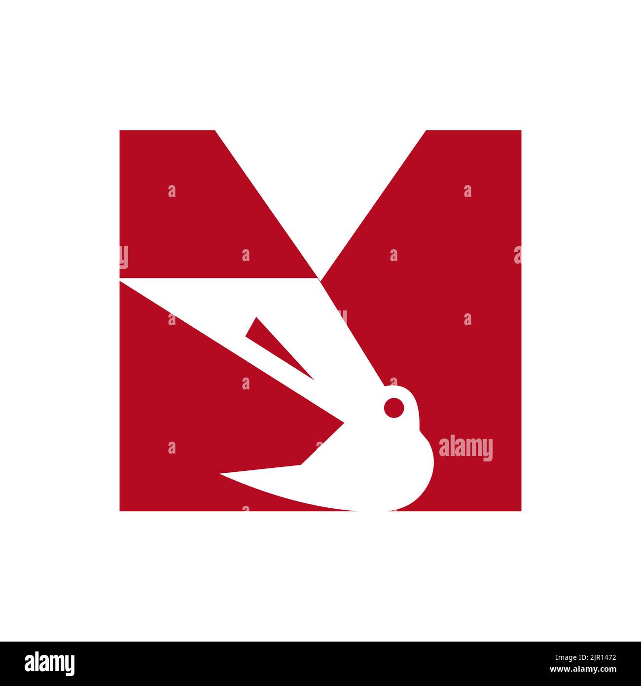 Letter M Construction Logo Combined with Construction Crane Symbol ...