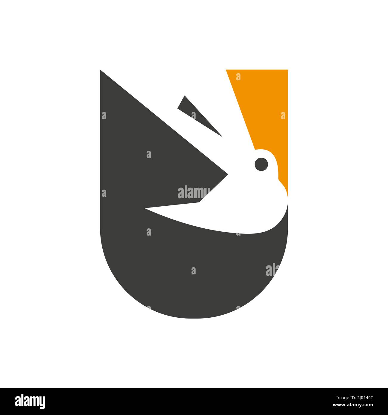 Letter U Construction Logo Combined with Construction Crane Symbol ...