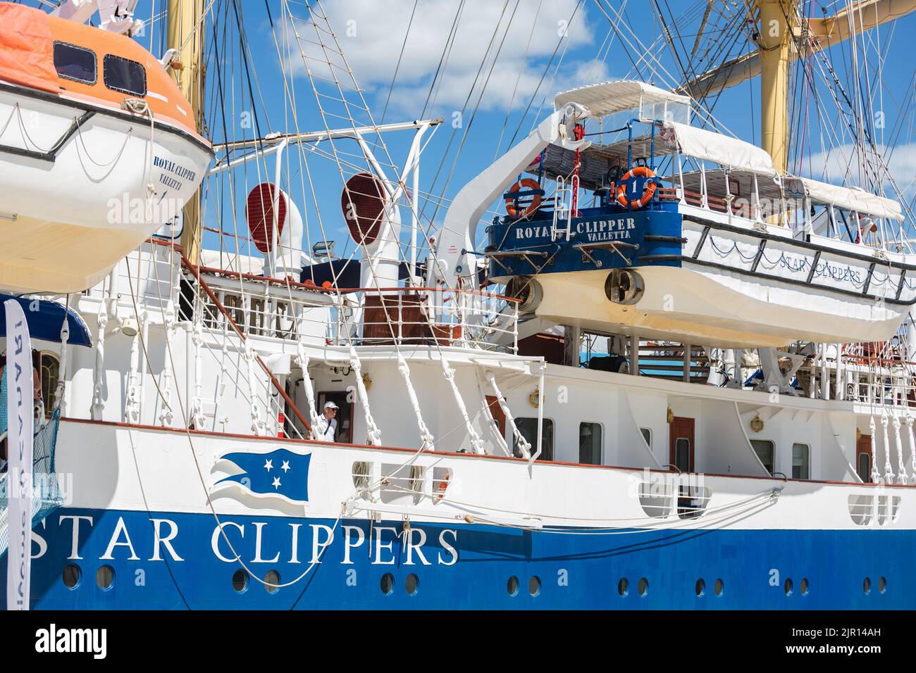 Royal Clipper arrived in Port of Zadar, in Zadar, Croatia, on Aug 21 ...