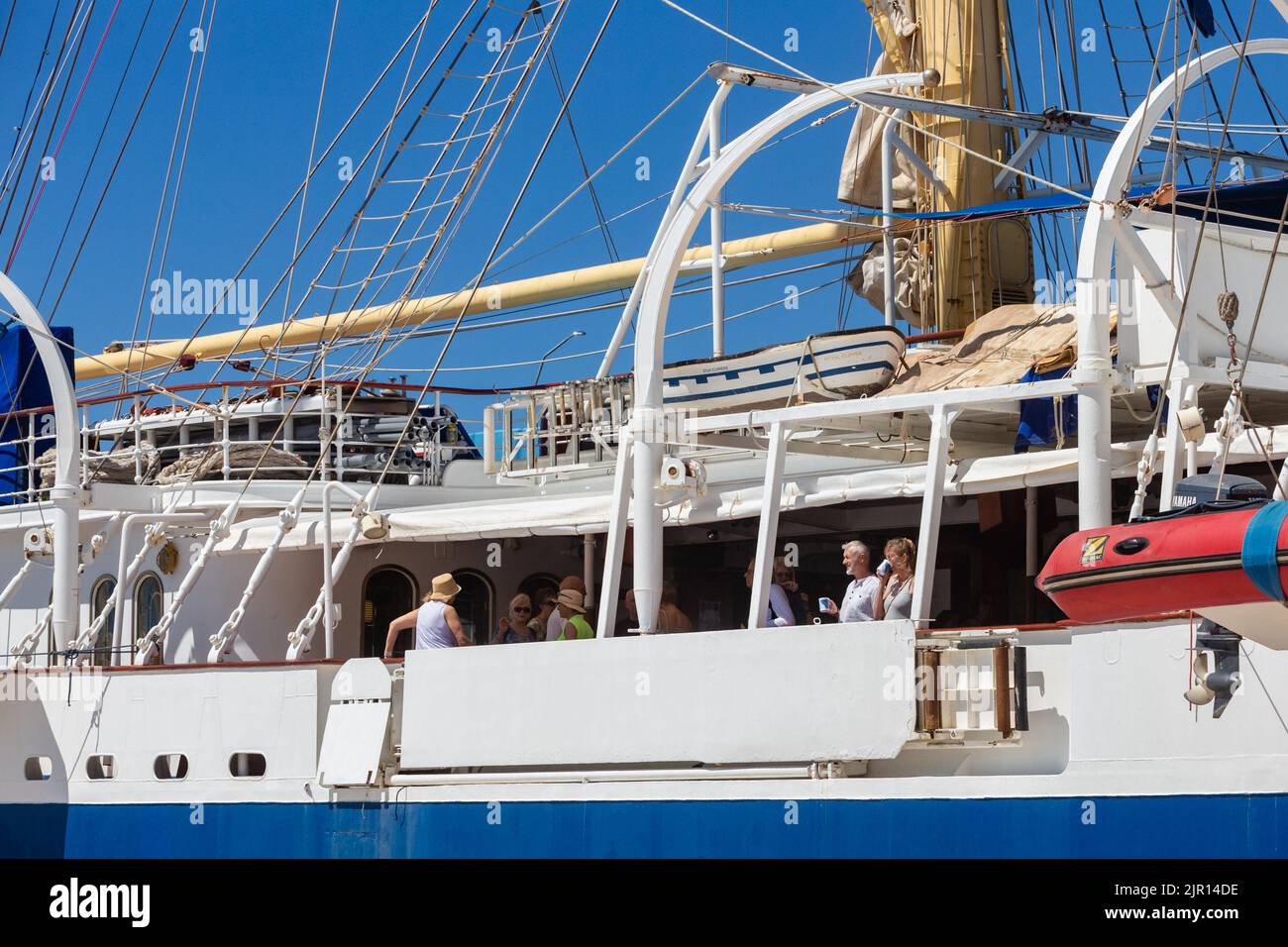 Royal Clipper arrived in Port of Zadar, in Zadar, Croatia, on Aug 21 ...
