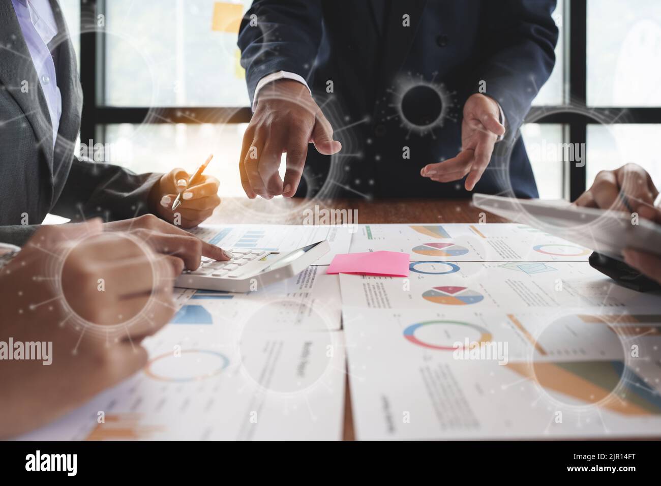 Collaborative process of business team during brainstorming meeting in ... Collaborative process of business team during brainstorming meeting in ...