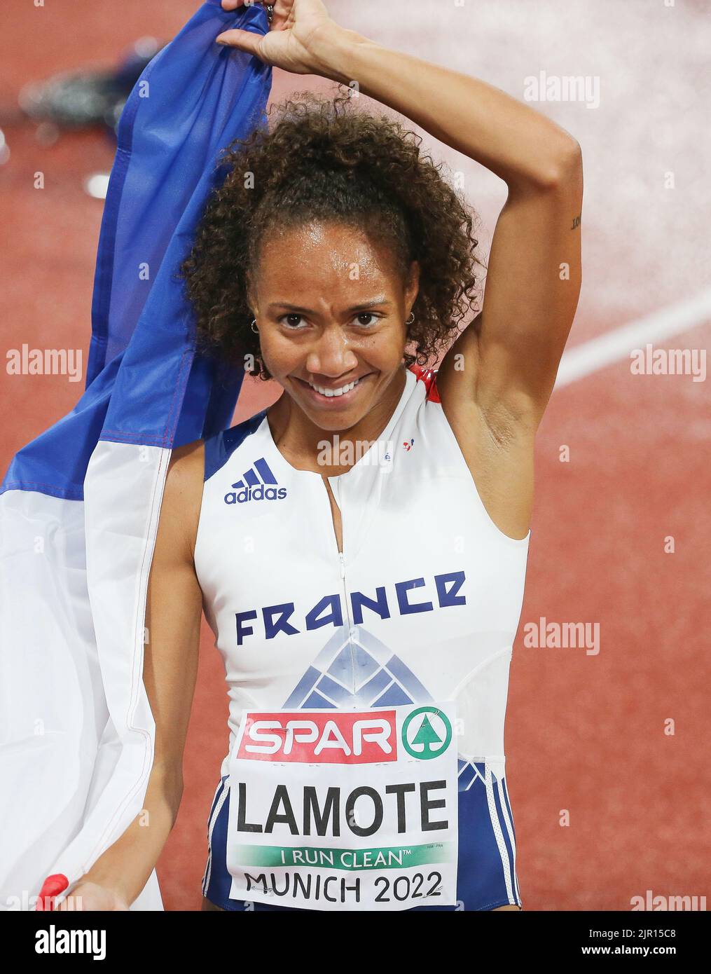 Renelle Lamote of France Silver medal during the Athletics, Women's ...