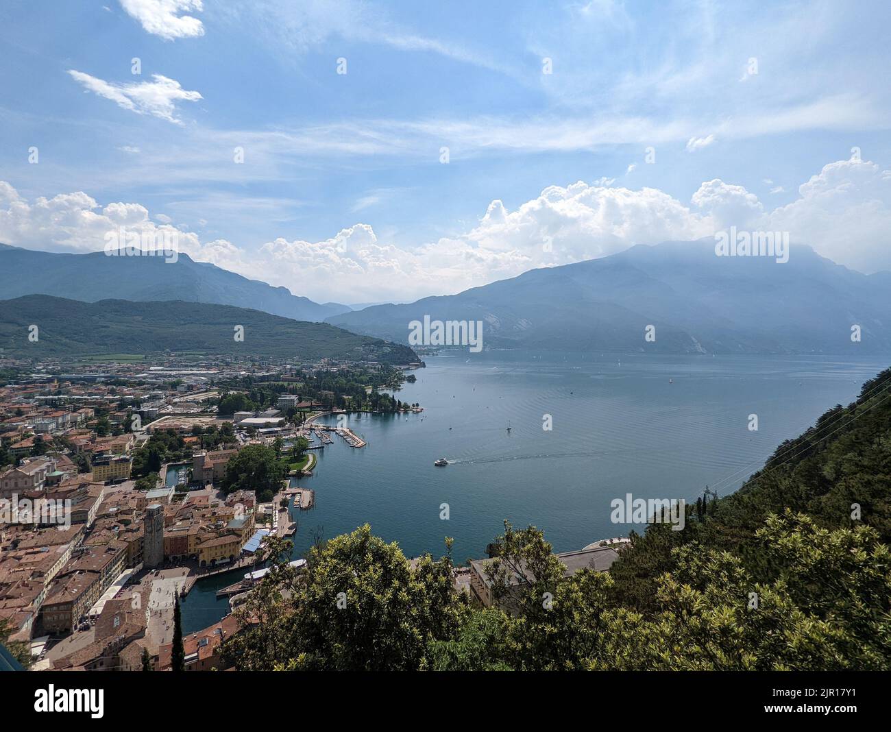 An aerial view of Lake Garda and surroundings in Italy Stock Photo - Alamy