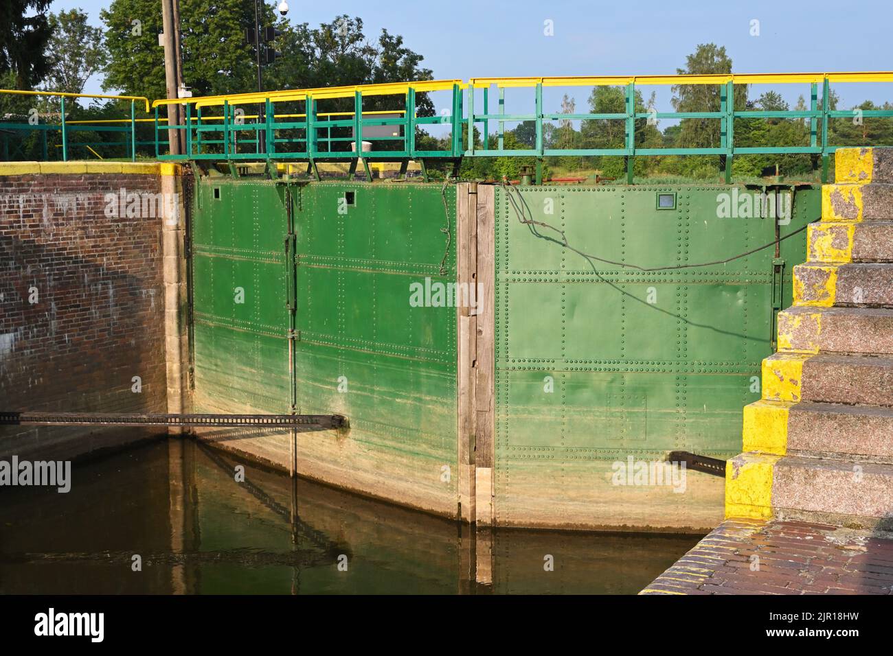 The Gdanska Głowa Watergate - allows sailing on the Szkarpawa river and ...