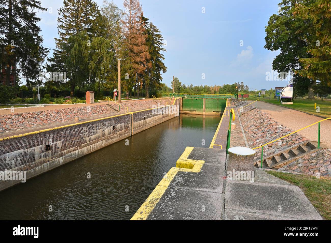 The Gdanska Głowa Watergate - allows sailing on the Szkarpawa river and ...