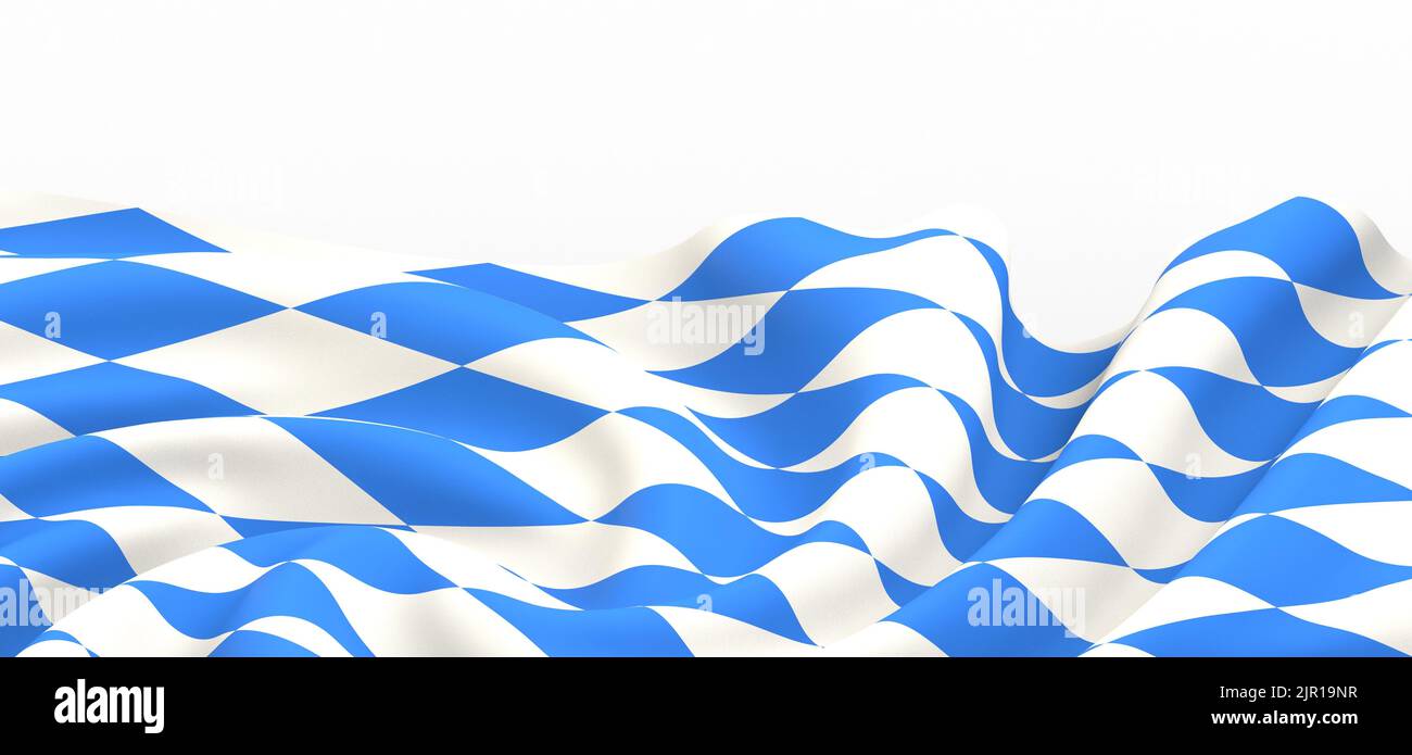 A 3d rendering of Bavarian flag on white background Stock Photo - Alamy