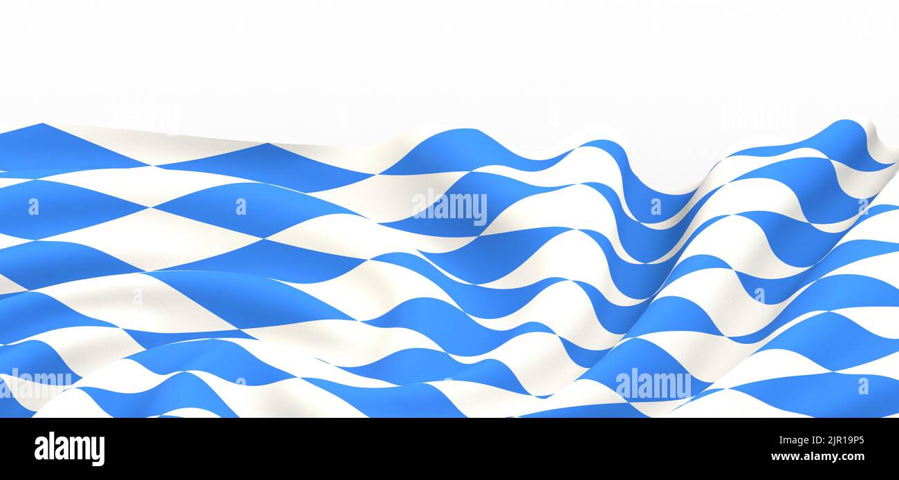 A 3d rendering of Bavarian flag on white background Stock Photo - Alamy