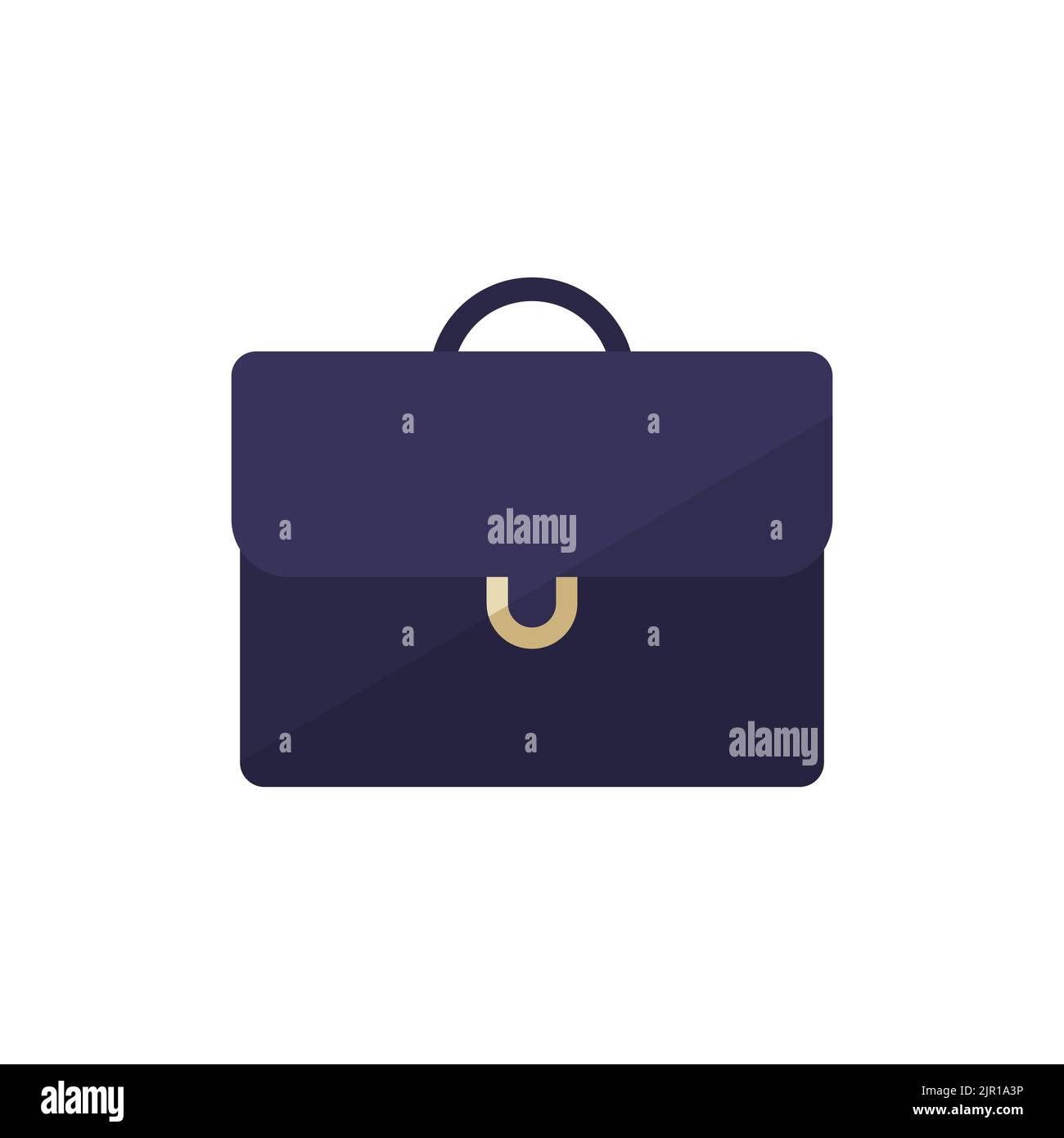 Briefcase icon is isolated on a white background. Purple briefcase flat ...