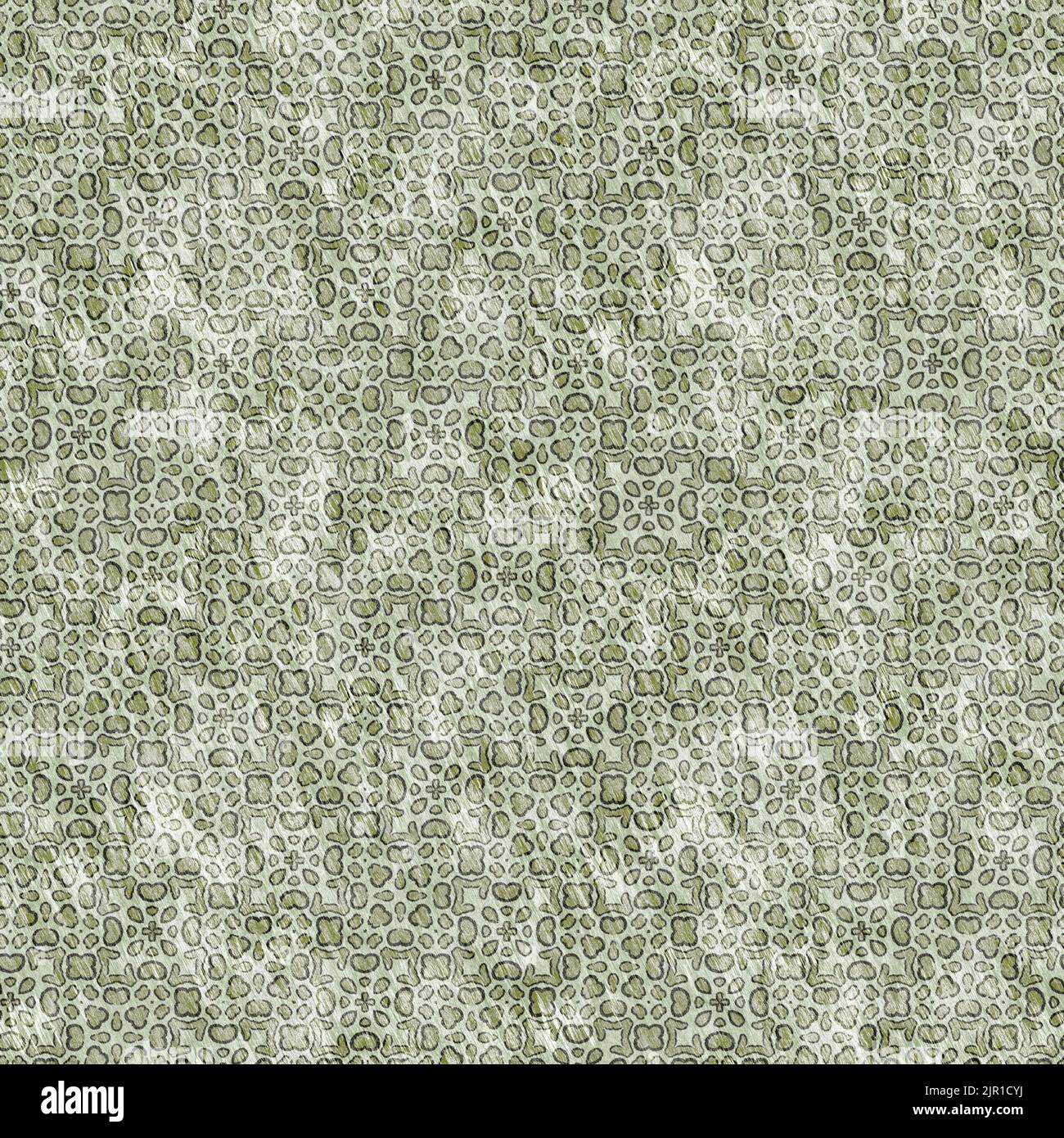 Mosaic geometric green leopard print texture pattern. Trendy ...