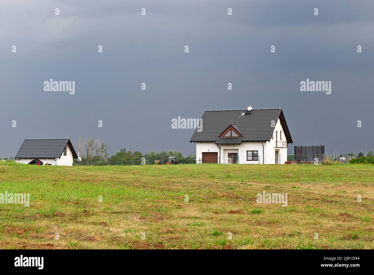 Typical country houses in northern Poland. Contemporary architecture ...