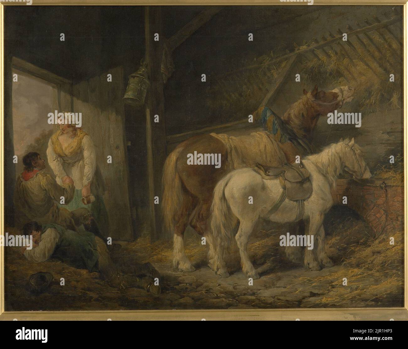 A carrier's stable, 1791, England, by George Morland. Gift of the Hon ...