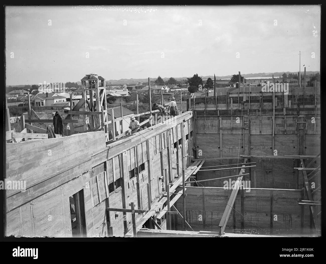 Building under construction for WG Adkin - 1924, 1924, by Leslie Adkin ...