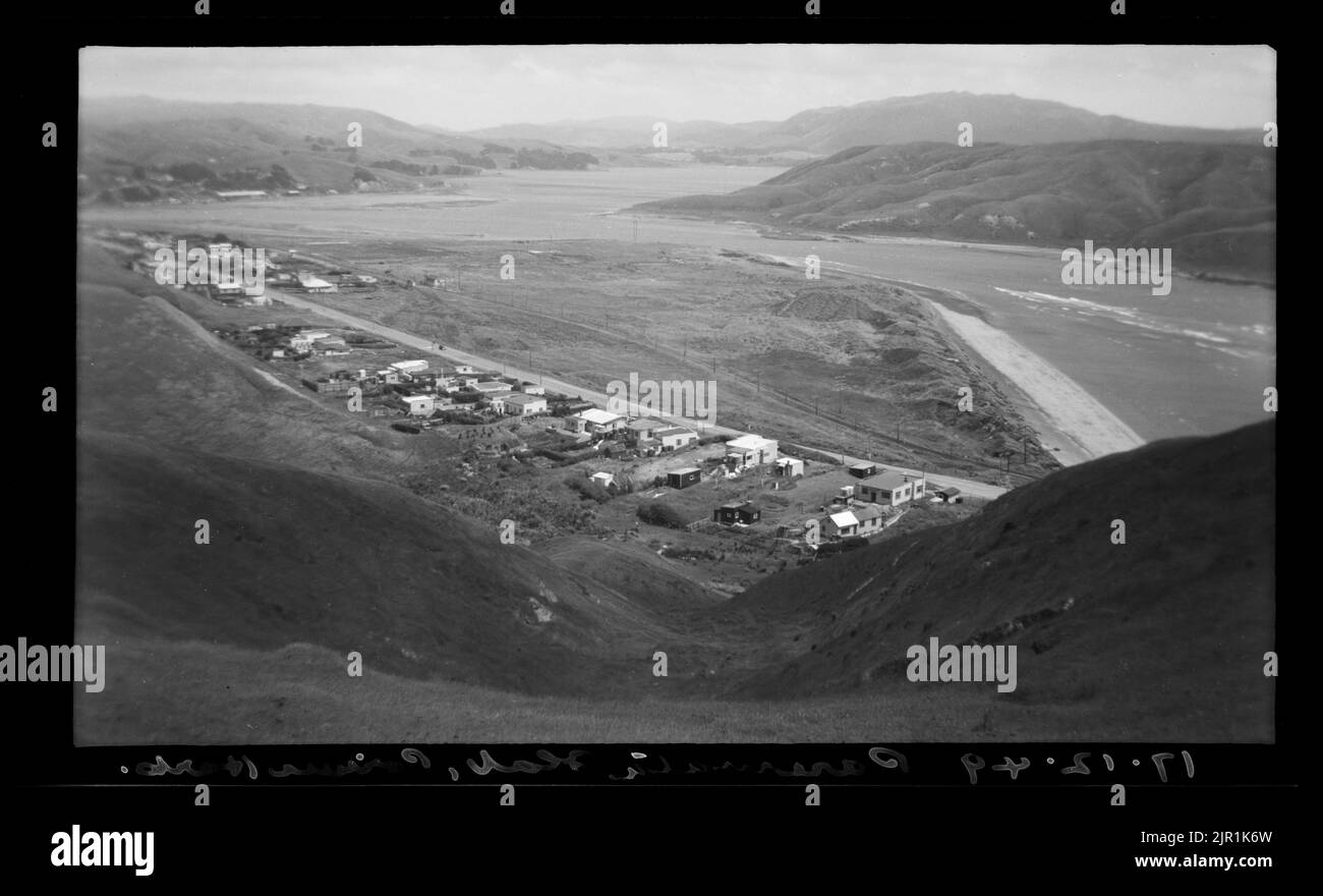 Paremata Flat, Porirua harbour, 17 December 1949, by Leslie Adkin Stock ...