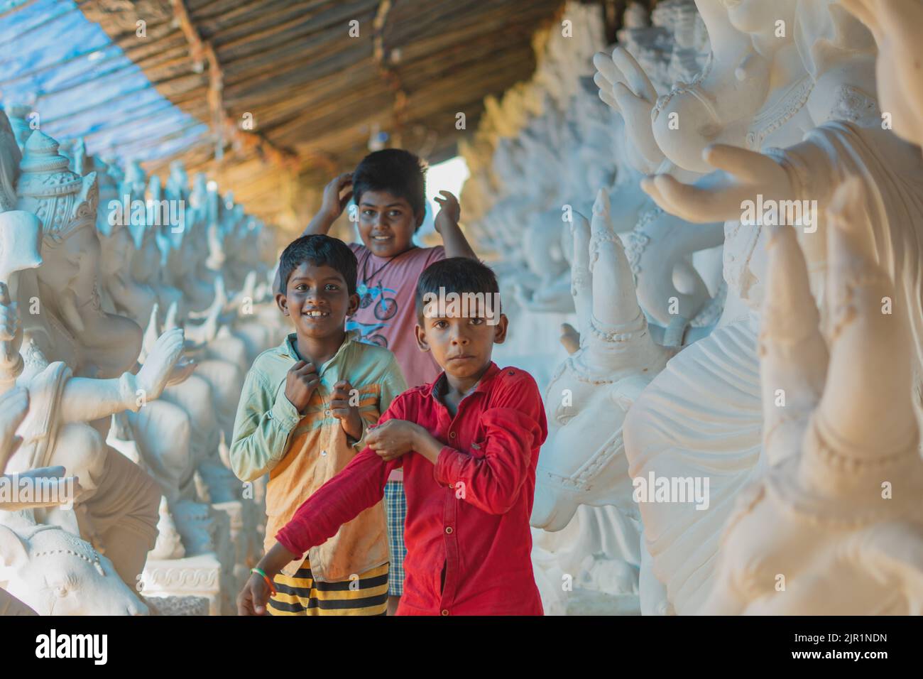 Pileru, India - July 28,2022: Random click of indian street kids in ...