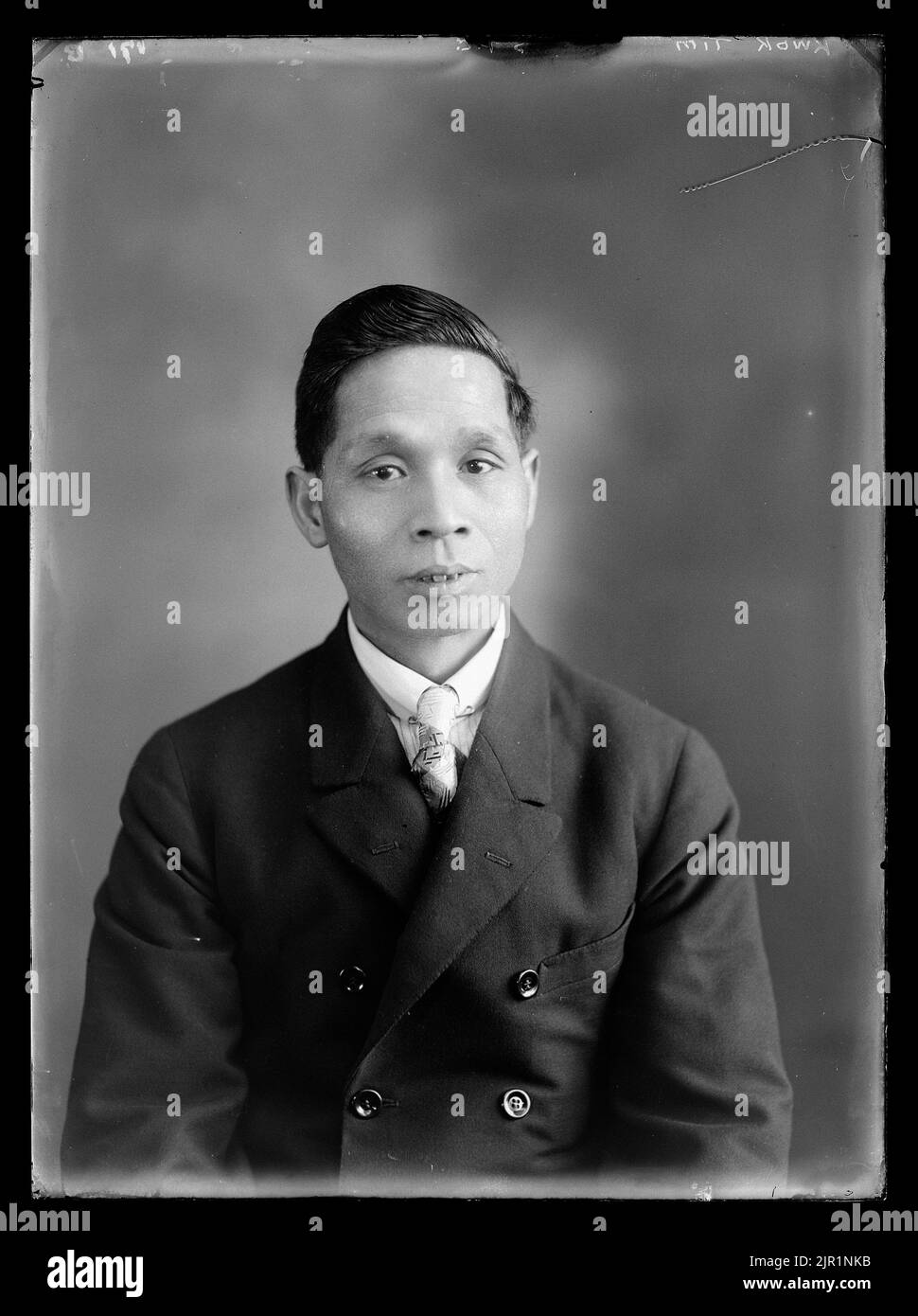 Man, inscribed Kwok Tim, circa 1920, Wellington, by Berry & Co Stock ...