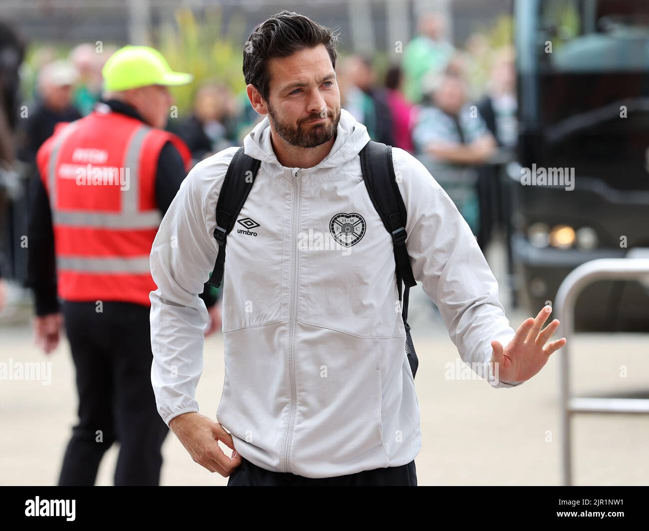 Heart of Midlothian goalkeeper Craig Gordon arriving before the cinch ...