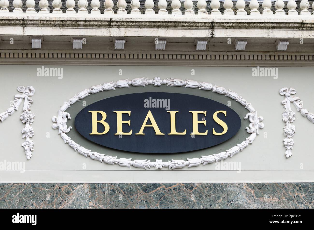 Beales sign outside the now closed Beales department store, Perth ...