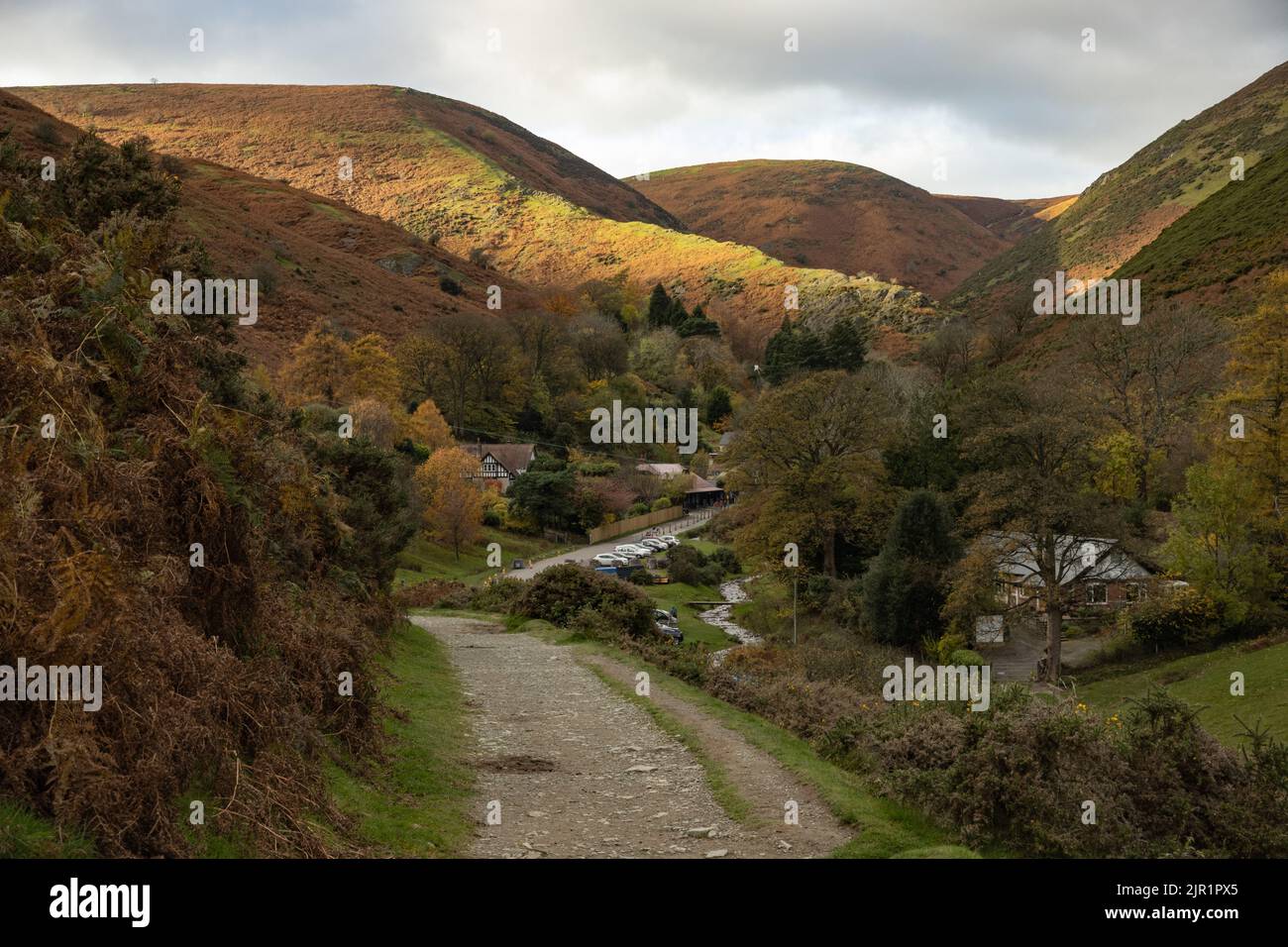 Carding Mill Valley in Church Stretton with the surrounding hills of ...
